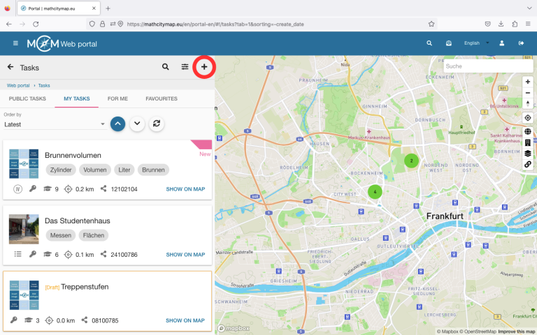 Create / Edit a New Task – MathCityMap